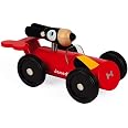 Janod - Spirit - Wooden Car Toy - Dan - Rubber wheels and Glossy Paint ...