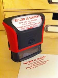 Return to Sender Rubber Stamp: Amazon.co.uk: Office Products