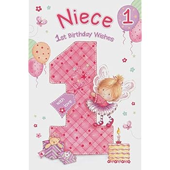 For A Special Niece on Your 1st Birthday Card: Amazon.co.uk: Kitchen & Home