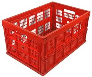 Collapsible Crate - Red (Red) (10.5" H x 20.75" W x 14" D): Amazon.co ...