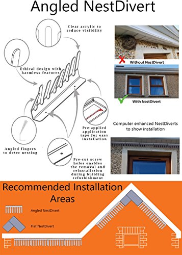 NestDivert Angled house martin nest deterrent - prevent bird nest under ...