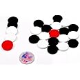 Pam Herbals Professional Carrom Board Coins Set – 24 Acrylic Coins (6mm ...
