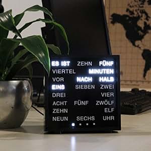 Amazon.de: United Entertainment - LED Wort Uhr / Wörter Uhr / Uhr in ...