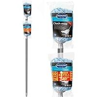 Addis MEGA 100% Microfibre Mop Replacement Refill head, Blue & White ...