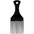 Black Afro Comb for Detangling and Styling Thick Curly Hair - Wide ...