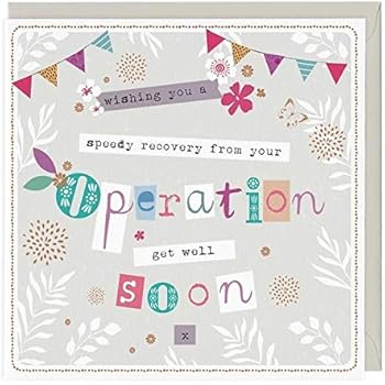 As You Recover from your Operation Get Well Soon Greeting Card: Amazon ...