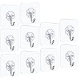 Self Adhesive Hooks Strong Stick on Hooks Sticky Hooks for Hanging Max ...