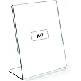 A4 Acrylic Tent Card Display Stand - A4 Paper & Photo Frame Holder ...