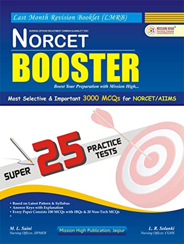 Buy Mission NORCET Booster/ 25 Mock Test for NORCET/AIIMS Nursing ...