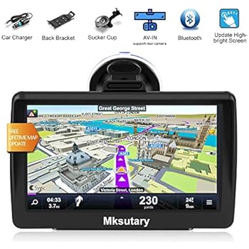 7 Inch GPS Sat Nav Device With Wireless Reversing Camera for Car Speed ...