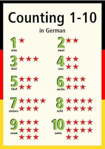 A3 German poster teaching aid / classroom resources - Counting from 1 ...