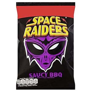 ( 40 Pack ) Space Raiders Saucy BBQ Flavour Cosmic Corn Snacks 20g Only ...
