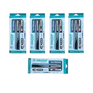 HAUSER GERMANY Active Gel Pen Set (Blue, Black, RED,) Waterproof Gel ...