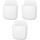 3 Pieces Remote Control Storage Box, Wall-Mounted Mobile Phone Holder ...