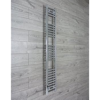 250mm wide x 800mm high Small Narrow Heated Towel Rail Straight Flat ...