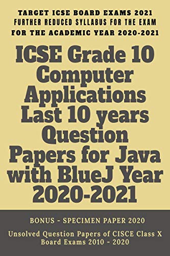 ICSE Grade 10 Computer Applications Last 10 years Question Papers for ...