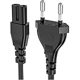 TECH-X 5.9 Feet 2-pin Universal Replacement AC Power Cord Cable Wire for LED TV, Play Station ...