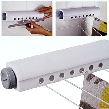 Brabantia Retractable Indoor Washing Line - White: Amazon.co.uk ...
