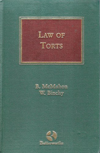 Irish Law of Torts (Irish Law Library): Amazon.co.uk: McMahon, B.M.E ...
