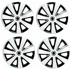 VAIBN- BLACK SILVER WHEEL HUB CAP 13 INCH Compatible for MARUTI SUZUKI ...