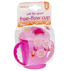 Vital Baby Soft Flip-Spout Free-Flow Cup (Girl): Amazon.co.uk: Baby