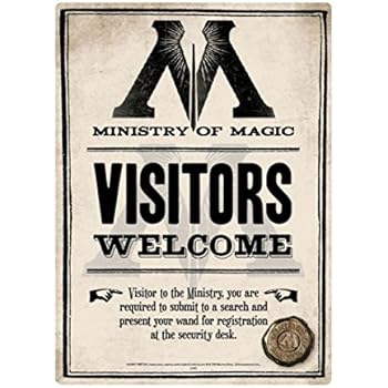 Wizards Welcome Muggles Tolerated Harry Potter sign METAL Wall Sign ...
