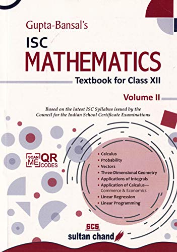 Amazon.in: Buy ISC Mathematics-Textbook for Class-12 Volume-2 Book ...