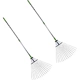 Sharpex Telescopic Metal Rake, 31 to 64 Inch Adjustable Expanding ...