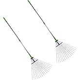 Sharpex Telescopic Metal Rake, 31 to 64 Inch Adjustable Expanding ...
