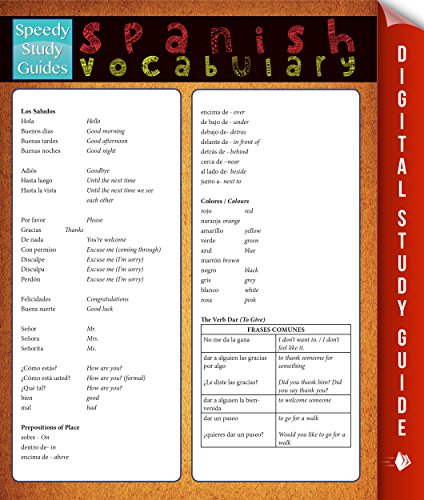 spanish vocabulary pdf