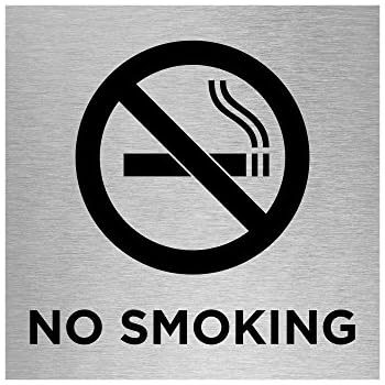 No Smoking Aluminium Metal Sign | Made in the UK (75 x 75mm): Amazon.co ...