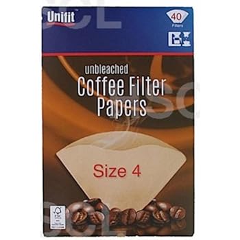 Pack of 200 Brown Coffee Filter Papers Size Four (4 or 1x4) suitable ...