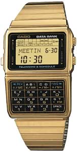 Casio Retro Data Bank Watch - Gold : Amazon.co.uk: Watches