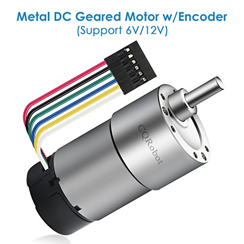 Buy Metal DC Geared Motor w/Encoder, Support DC 6V 41rpm 22kg.cm/DC 12V 83rpm 45kg.cm, Gear ...