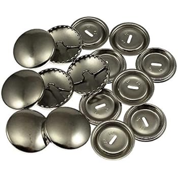 25 x 23mm Metal Cover Buttons. Make your own fabric covered buttons ...