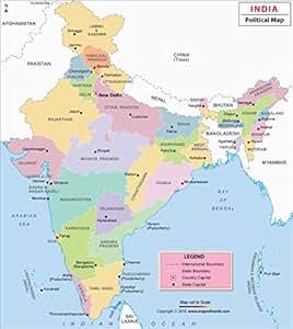 Maps Of India Political Wall Map: Maps Of India: Amazon.in: Office Products