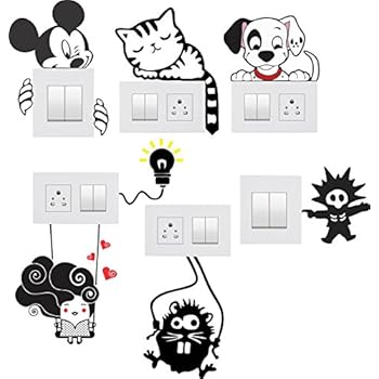 Buy Sticker Yard Funny PVC Vinyl Matte Wall Decal Switchboard Sticker ...