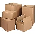 Venuscello 50 Boxes - 4 x 4 x 4 Inch Heavy Duty Single Wall Cardboard ...