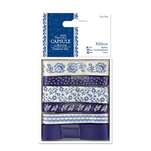 Papermania 1 m 6-Piece Capsule Ribbon, Parisienne Blue: Amazon.co.uk ...