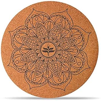 BEEMAT 6ft Circular Yoga Mat • 1.83m x 6mm • Blue • Yoga Studio • Home ...