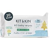 Kit & Kin Premium Eco Baby Wet Wipes, 600 Wipes (10 packs) | Plastic ...