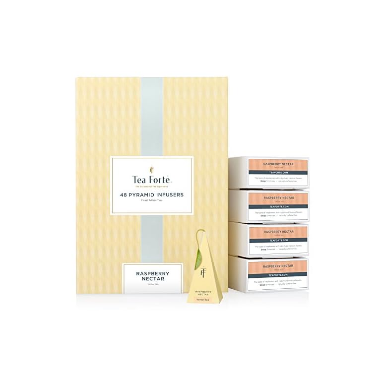 Tea-Forte-Raspberry-Nectar-Herbal-Tea-Bulk-Pack-48-Pyramid-Tea-Infusers ...