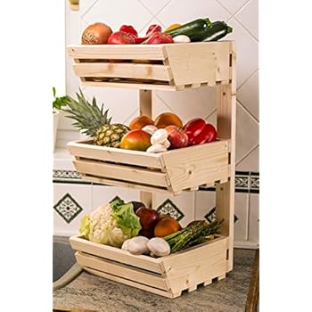 3 tier vegetable rack wall mountable: Amazon.co.uk: Kitchen & Home