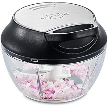 SILBERTHAL Tritatutto manuale a corda con 3 lame | Trita cipolla ...