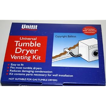TUMBLE DRYER VENT VENTING KIT Round Type Window Wall: Amazon.co.uk ...