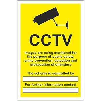 Data Compliant GDPR CCTV Sign 200mm x 300mm - Rigid Plastic (CC.12F-RP ...