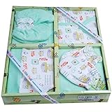 Buy Little Hub 6 pcs New Born Unisex Baby Gift Set (Green, 0-3 months ...