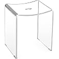 Navaris Clear Acrylic Shower Stool - Waterproof Transparent Chair for ...