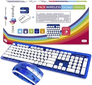 PDP- Keyboard + Mouse Rock Candy Wireless Blue : Amazon.co.uk ...