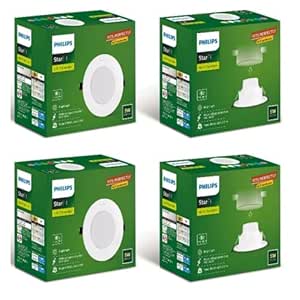 PHILIPS Starfit 5 watt Concealed JB LED downlighter for Ceiling with 3 inch Cut-Out ( Warm White ...